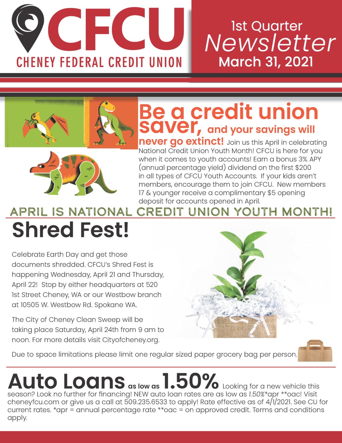 2021 1st Quarter Newsletter : Cheney Federal Credit Union